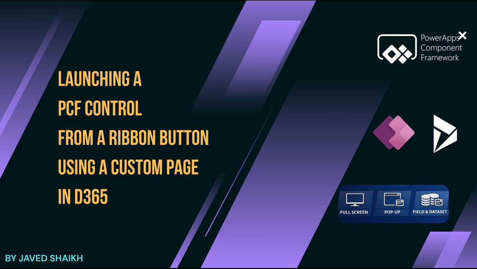 Launching a PCF Control from a Ribbon Button using Custom Pages in ...