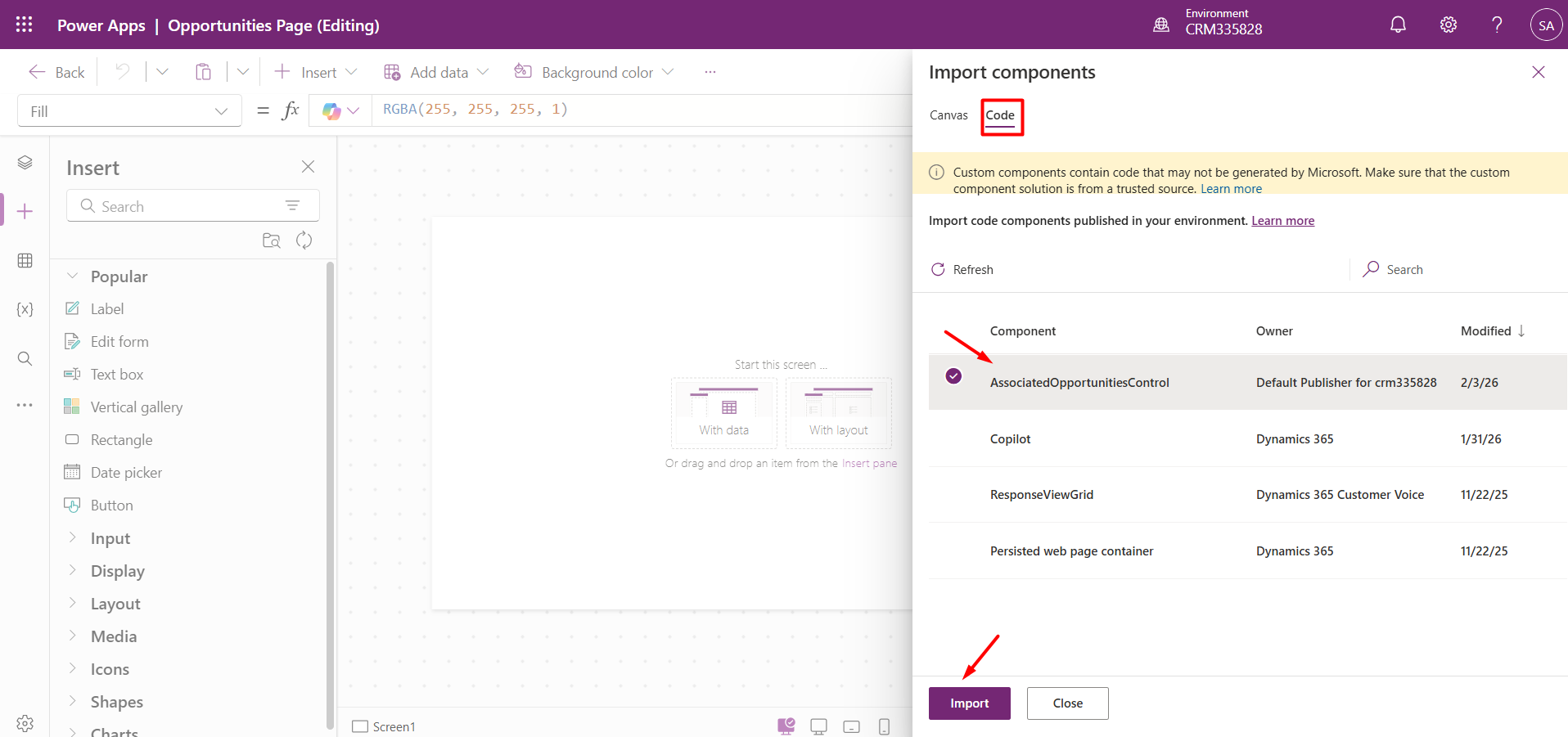 Launching a PCF Control from a Ribbon Button using Custom Pages in ...