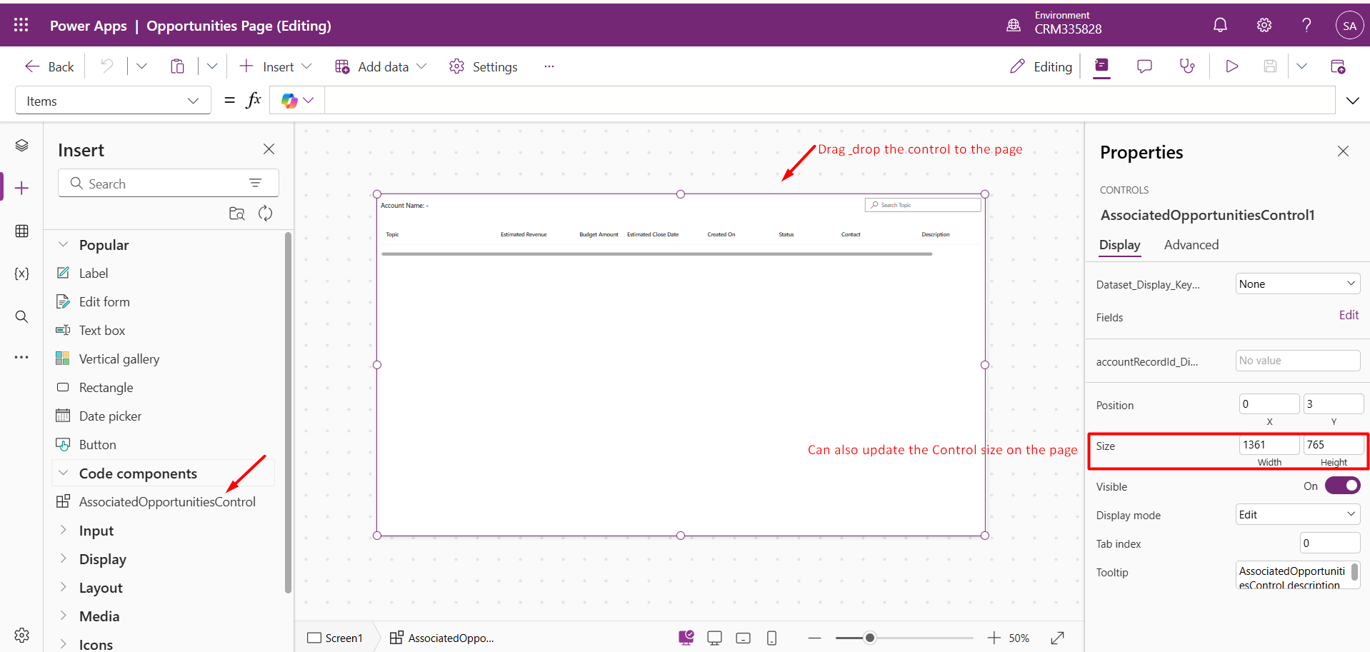 Launching a PCF Control from a Ribbon Button using Custom Pages in ...